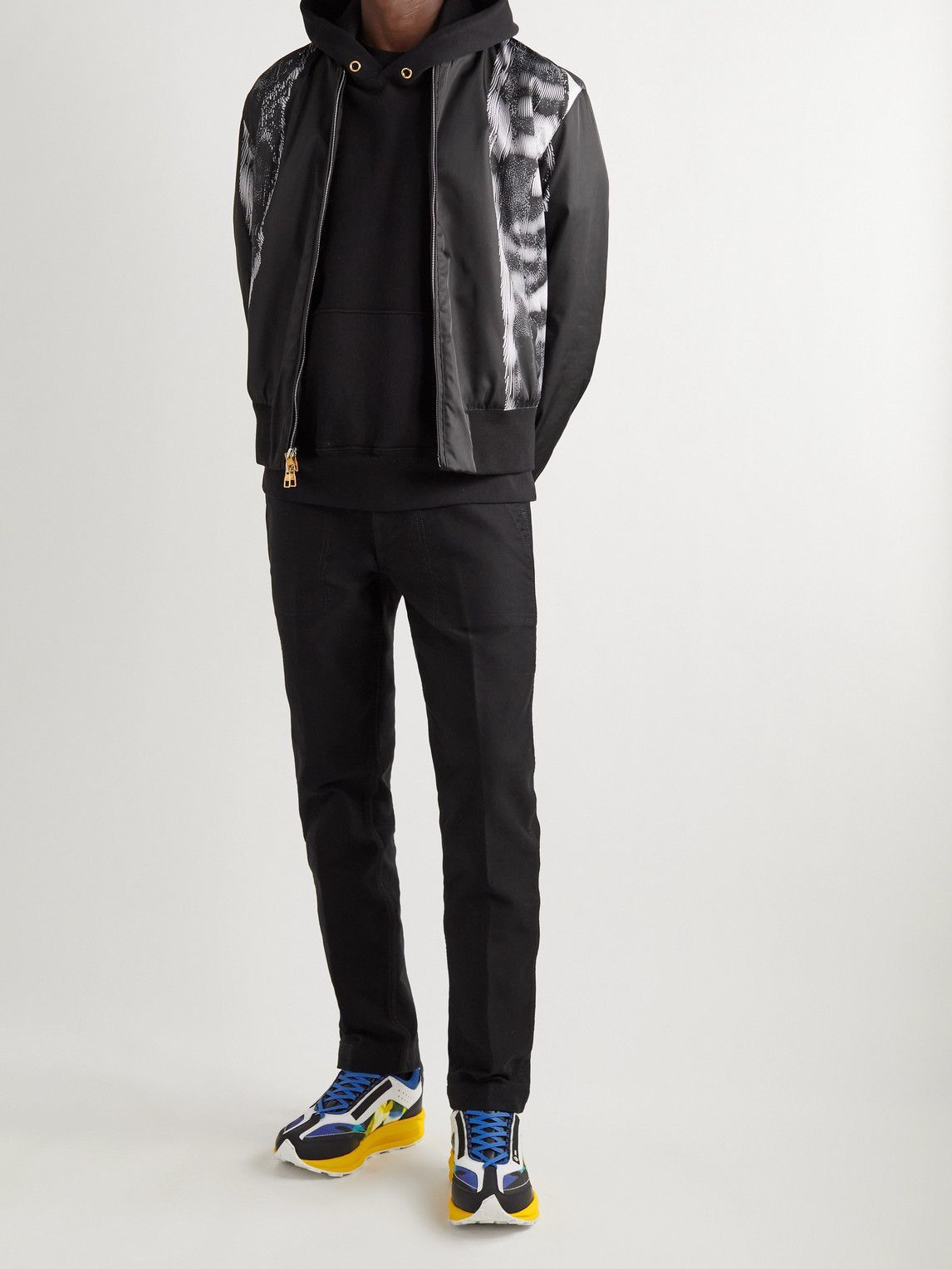 Dunhill - Aerial Ec Runner Suede-Trimmed Leather Sneakers - Blue Dunhill