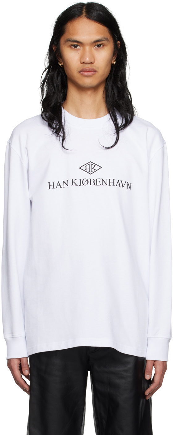 Han Kjobenhavn SSENSE Exclusive White Long Sleeve T-Shirt Han Kjobenhavn