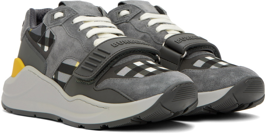 Burberry Gray Vintage Check Sneakers Burberry