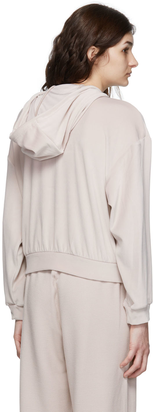 Alo Pink Polyester Sport Hoodie Aloye