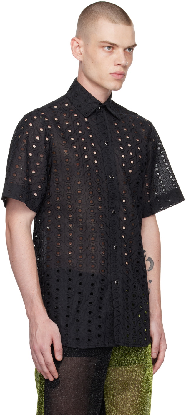 Tokyo James Black Perforated Shirt Tokyo James