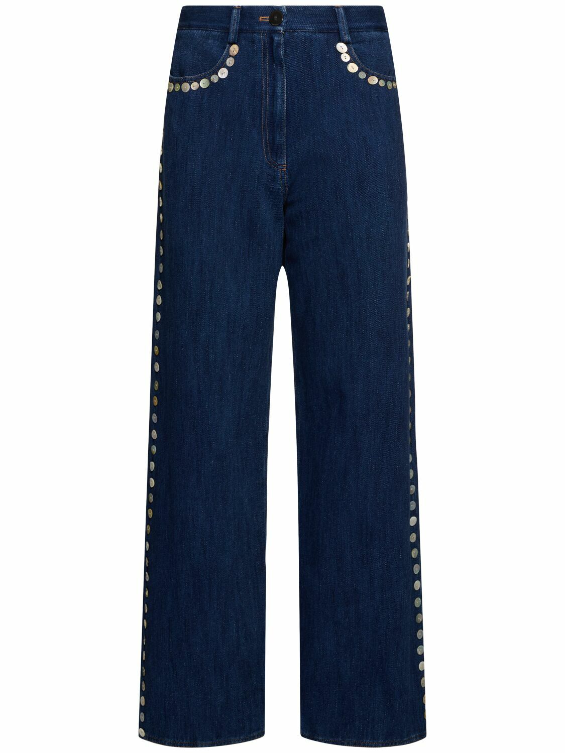FORTE_FORTE Embroidered Cotton Denim Straight Jeans Forte Forte