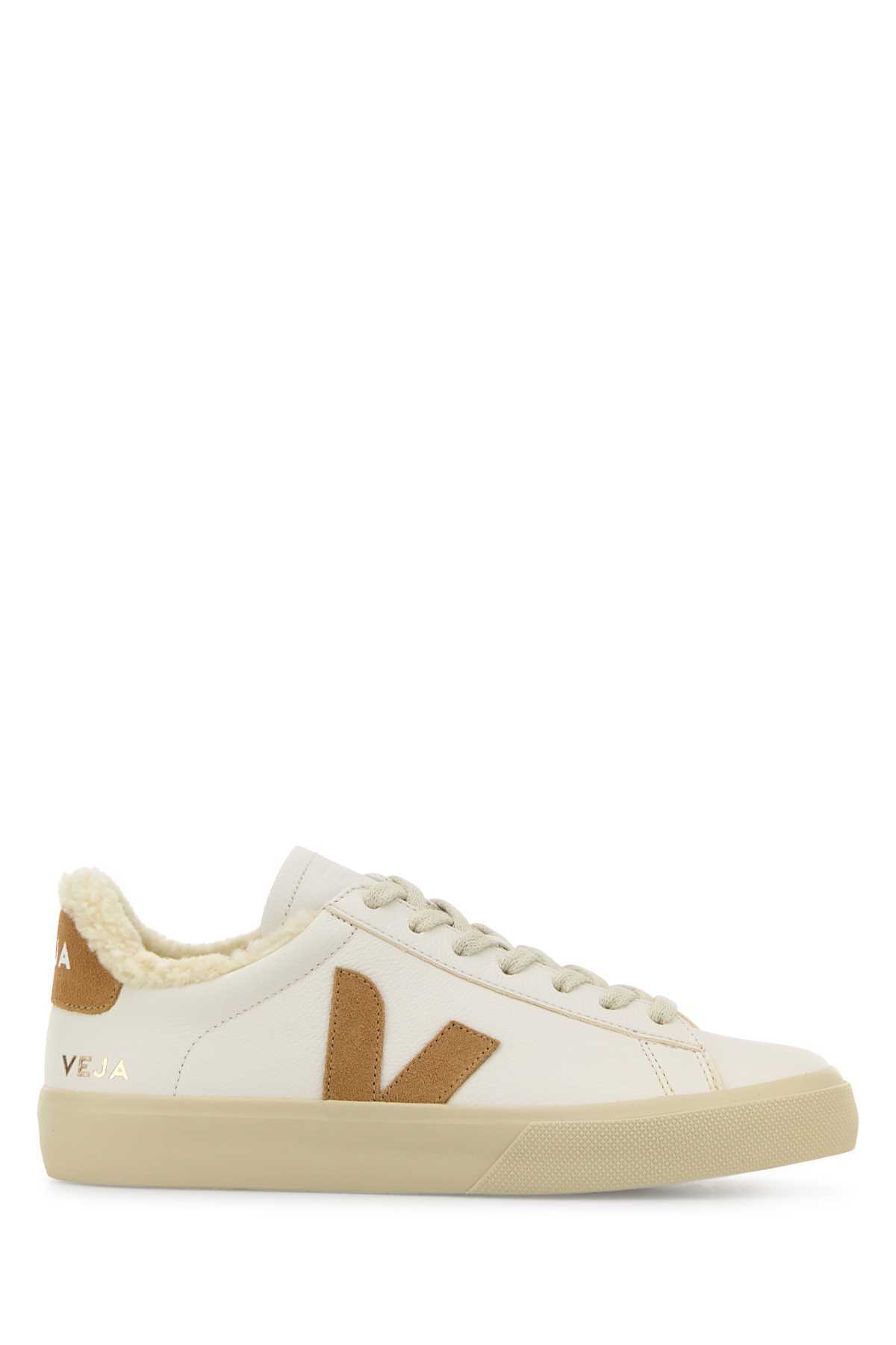 Veja White Leather Campo Winter Sneakers VEJA