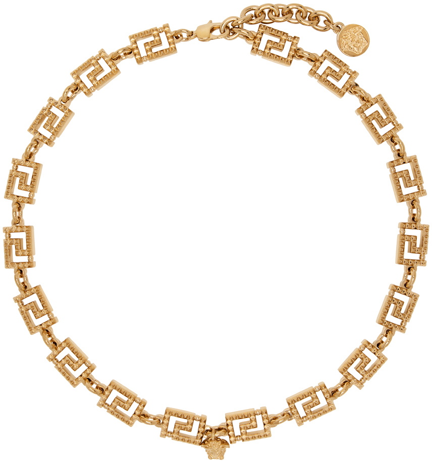 Versace Gold Greca Necklace Versace