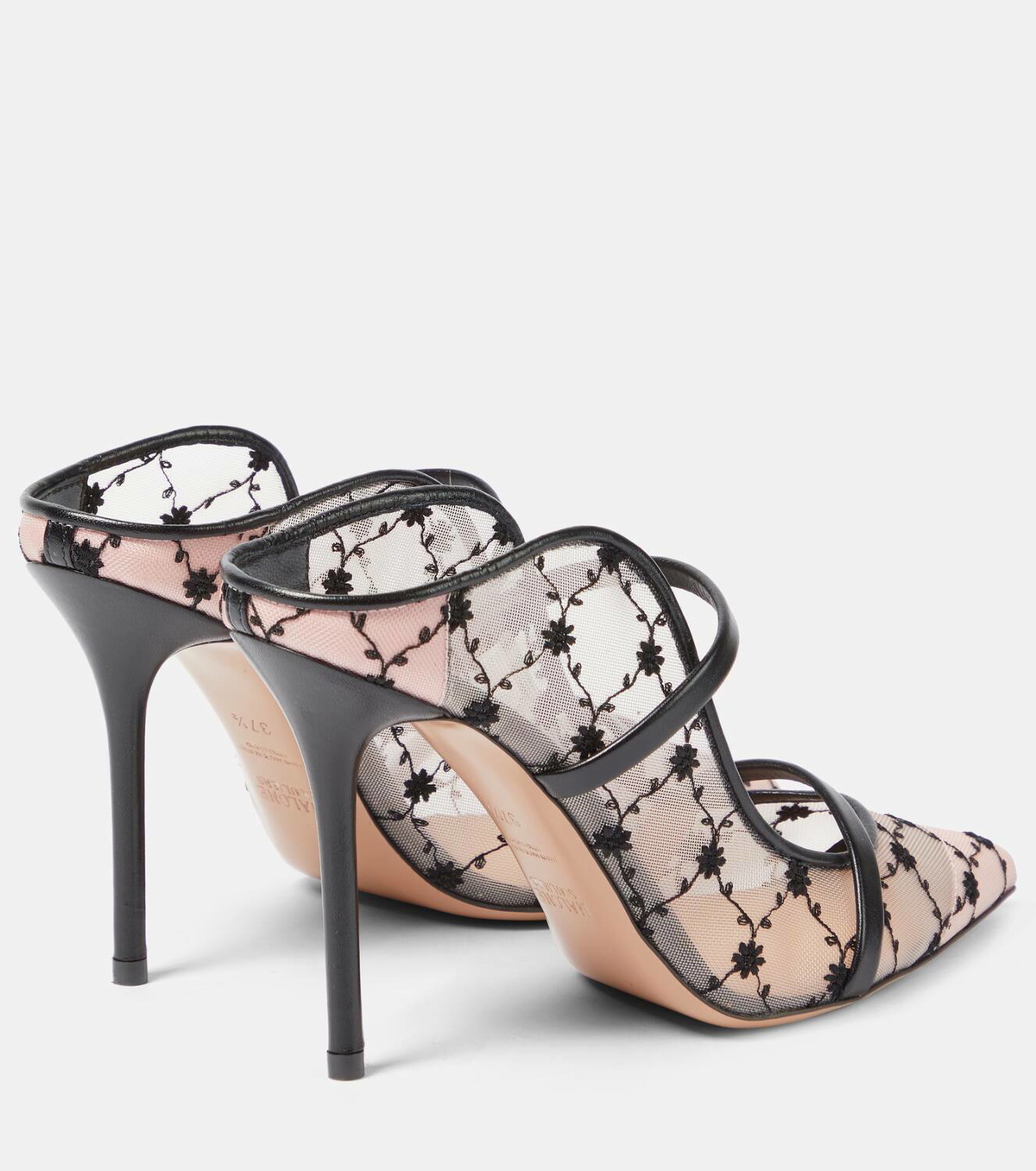 Malone Souliers Maureen leather-trimmed mesh mules Malone Souliers