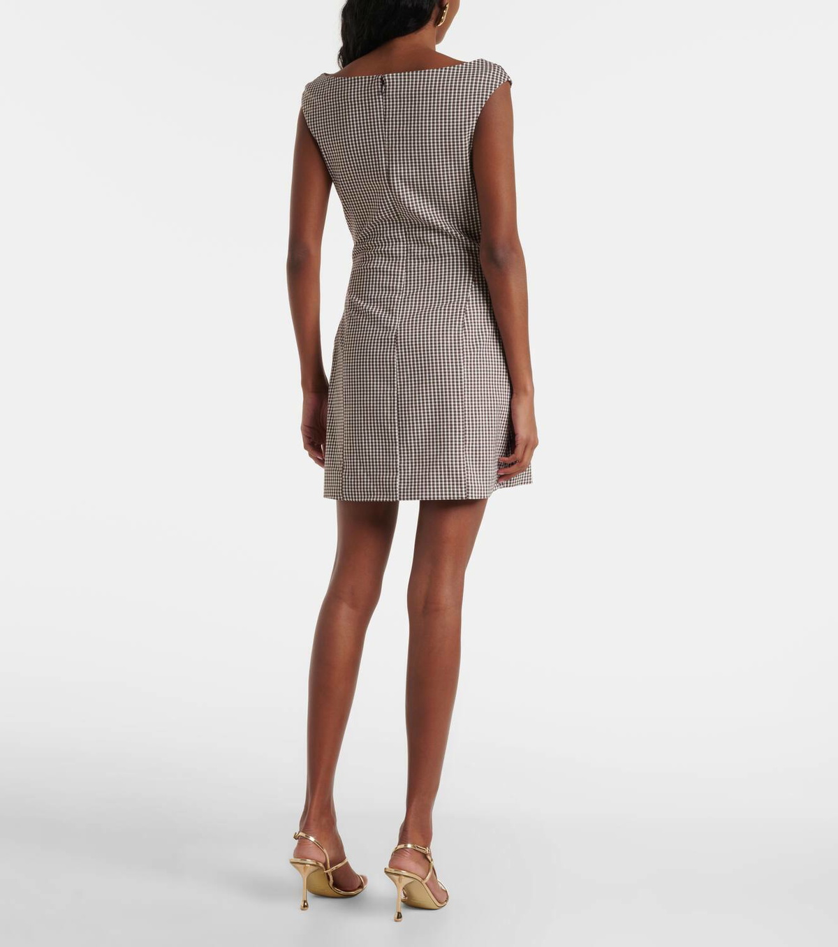 Staud Walker checked minidress Staud