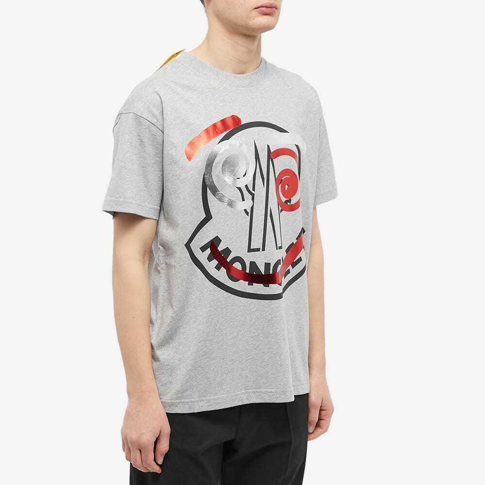 Moncler Men's Genius Smiley Logo T-Shirt in Grey Moncler