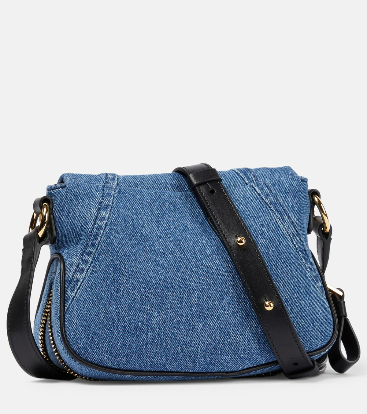 Tom Ford Jennifer Mini denim and leather crossbody bag TOM FORD