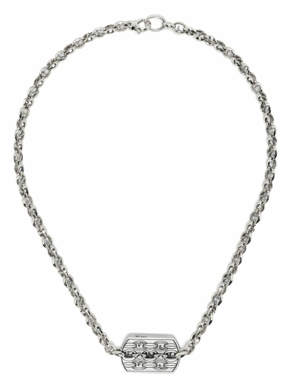 Stephen Webster Sterling Silver Inline Razer Tag Necklace Stephen Webster