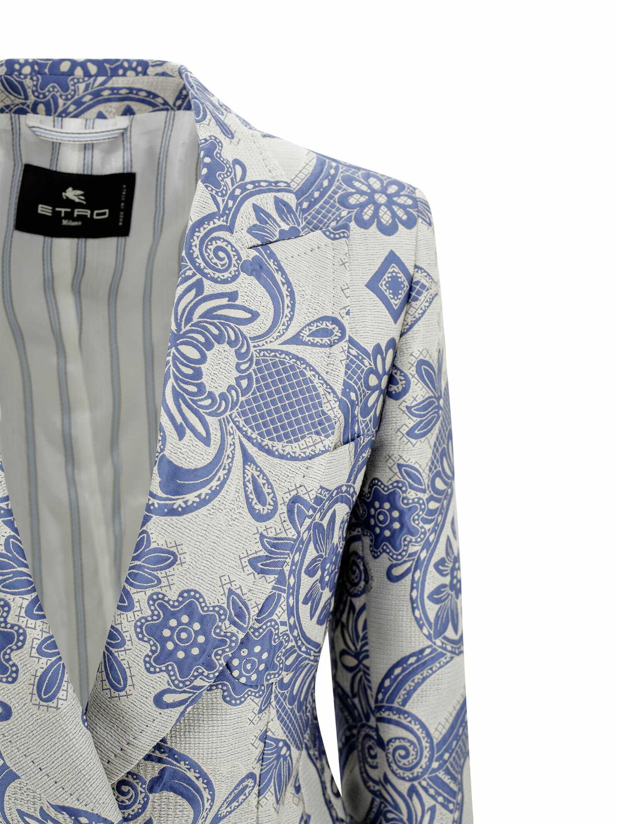 Etro Single-breasted Jacket With Lace Pattern Etro