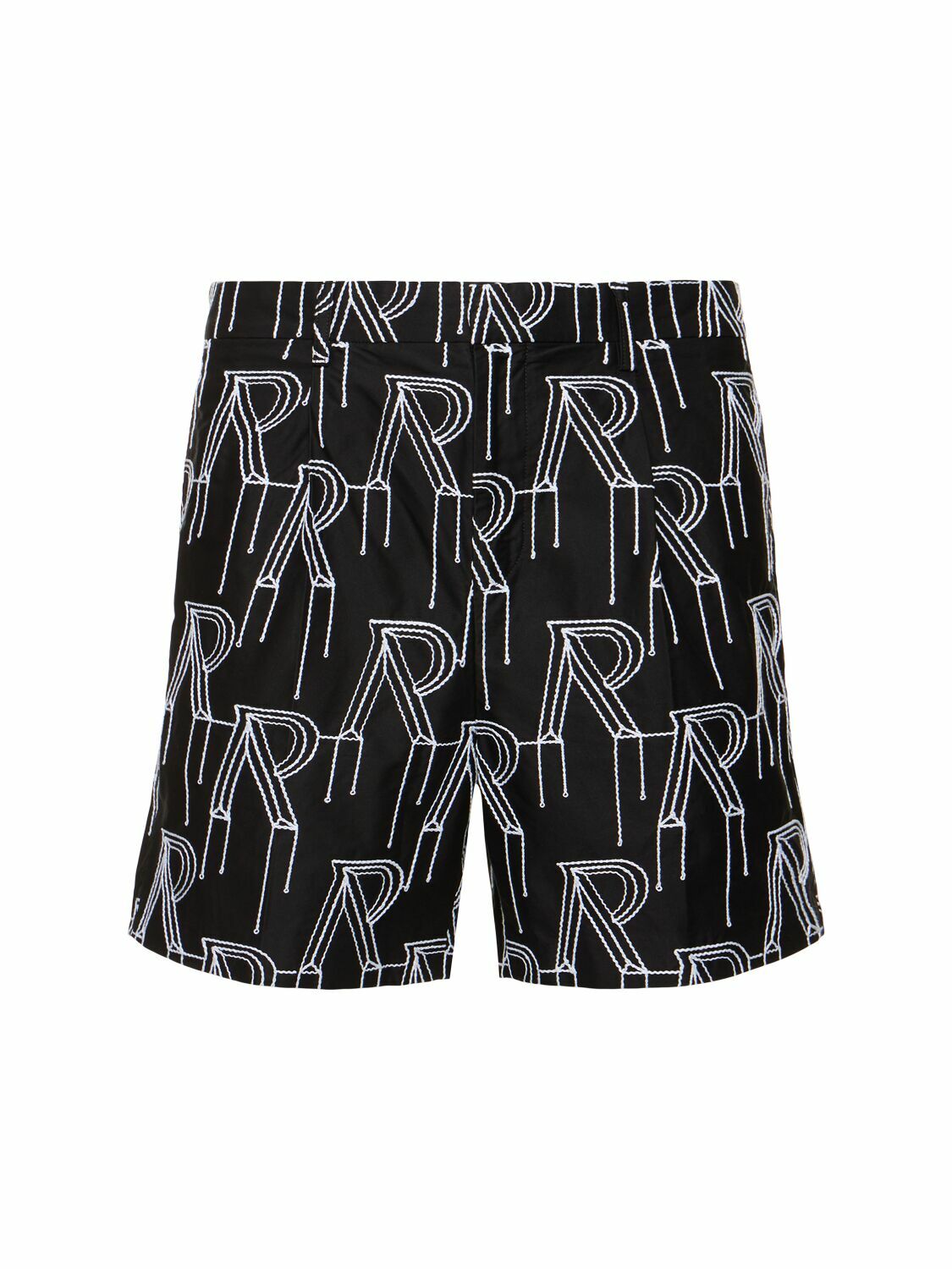 REPRESENT Initial Embroidered Cotton Shorts Represent