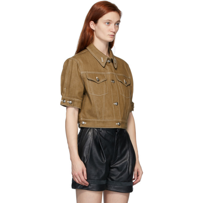 Chloe Brown Denim Short Sleeve Jacket Chloe