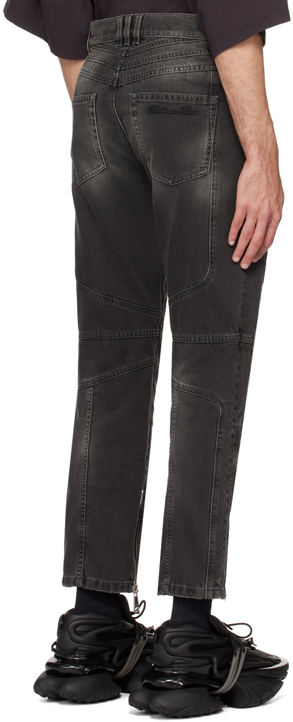 Balmain Black Biker Jeans Balmain