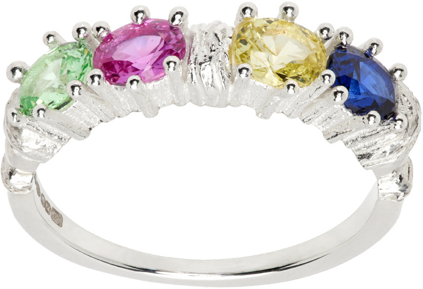 Bleue Burnham Silver Bound Tulip Band Ring Bleue Burnham