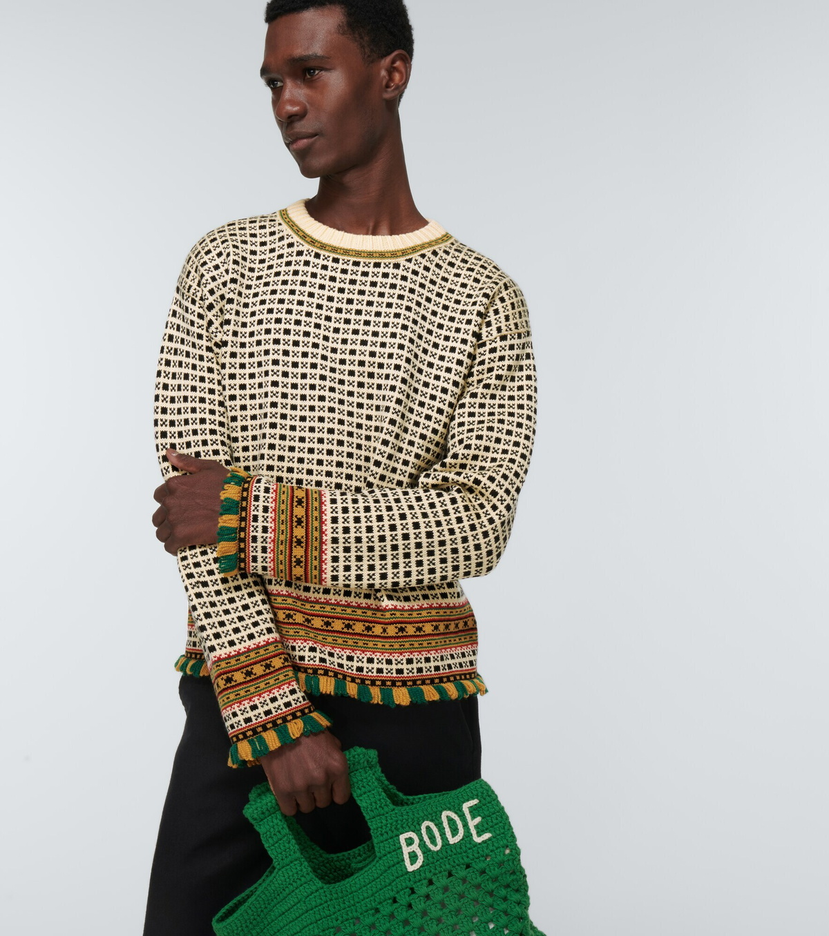 Bode - Jacquard wool sweater Bode