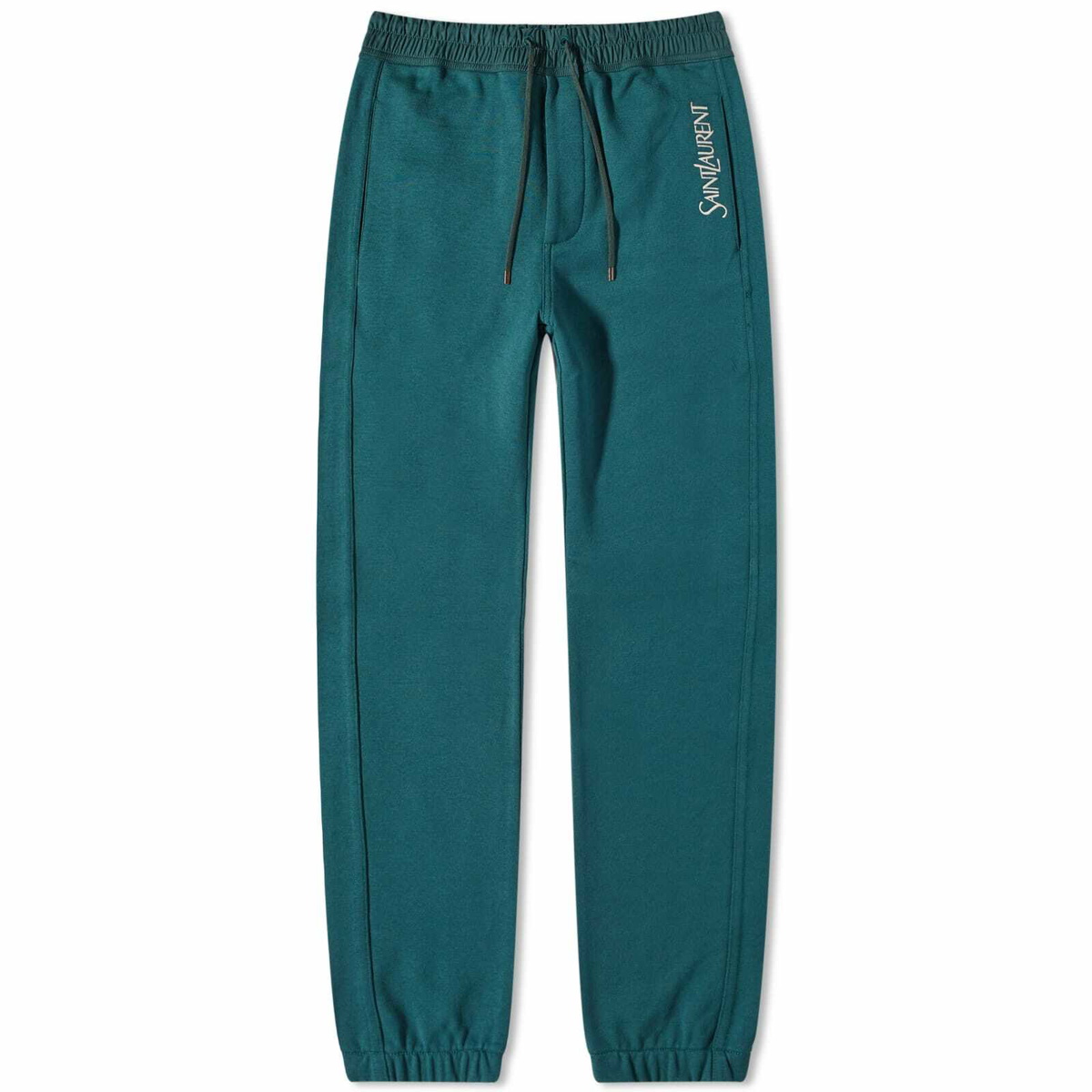 Saint Laurent Men's Vintage Logo Sweat Pant in Olive Saint Laurent