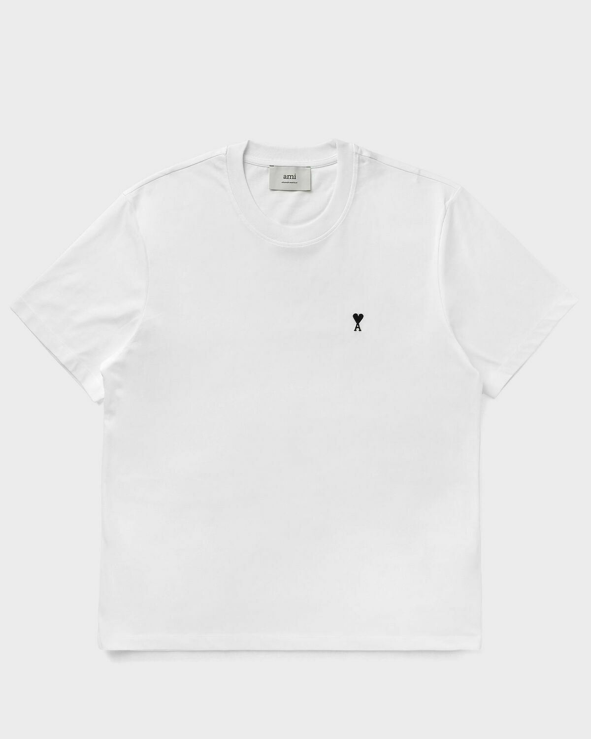 AMI Paris CONTRASTED AMI DE COEUR TEE White Mens Shortsleefe AMI