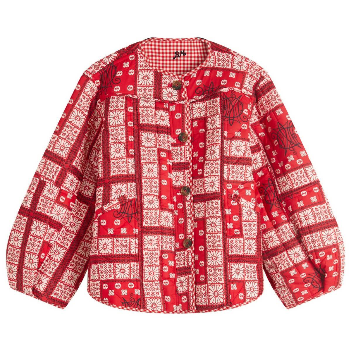 Damson Madder Women's Macy Reversible Jacket in Red Damson Madder