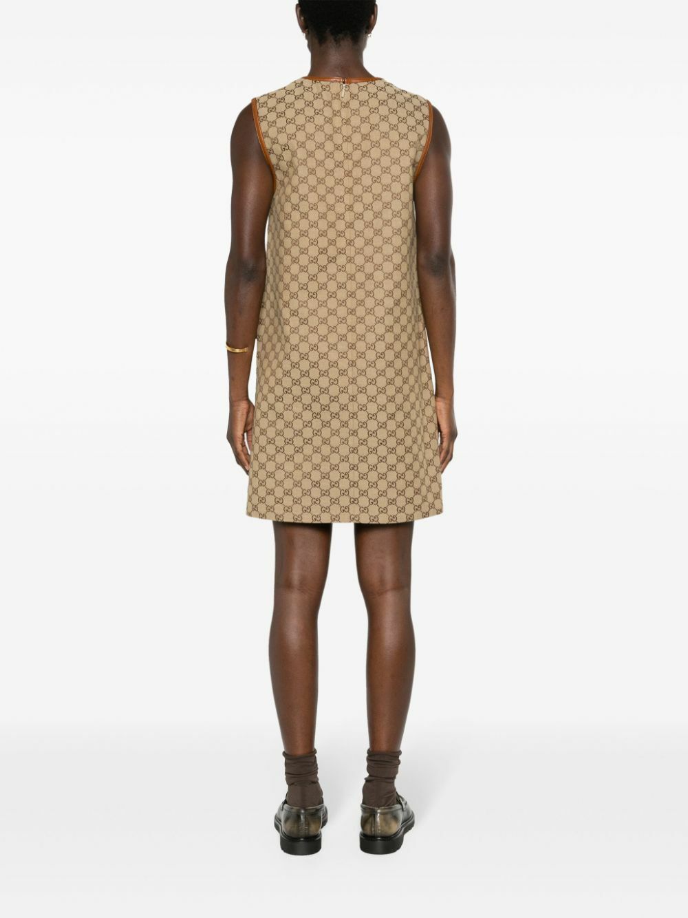 Gucci Neutral GG Canvas Mini Dress Gucci