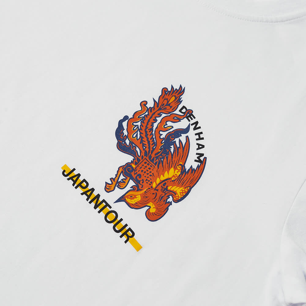 Denham Men's Japan Tour Satoria Chest Logo T-Shirt in White Denham
