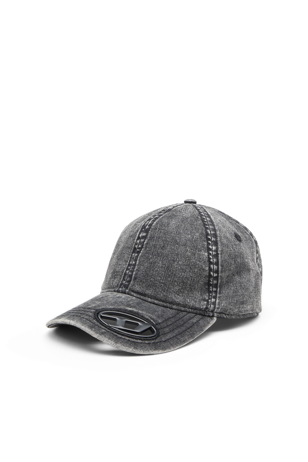 Diesel Denim baseball cap with Oval D hardware - Caps Mens in Black Diesel