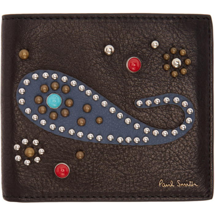 Paul Smith Black Paisley Bifold Wallet Paul Smith