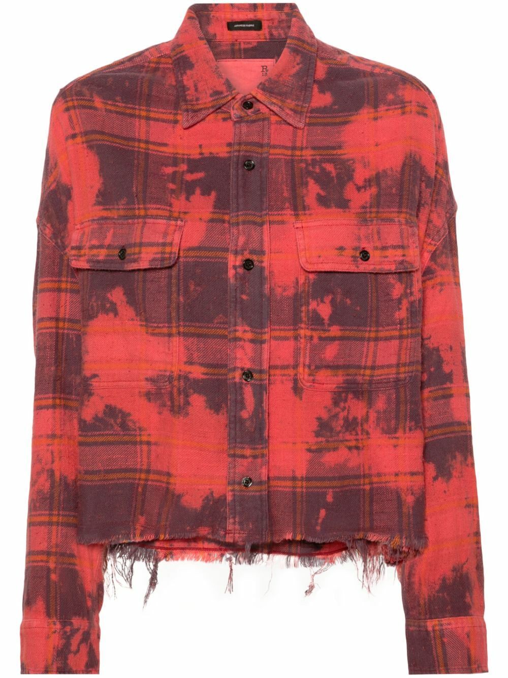 R13 Red Plaid Cotton Shirt R13