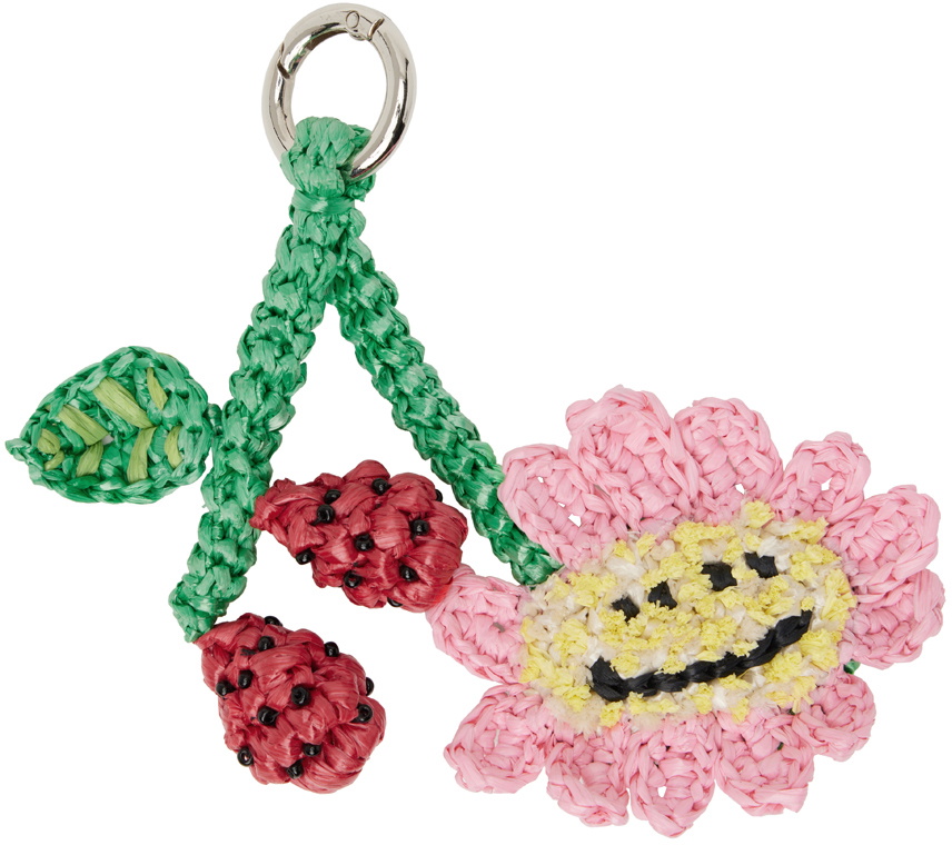 Collina Strada Multicolor Fasciation Flower Keychain Collina Strada