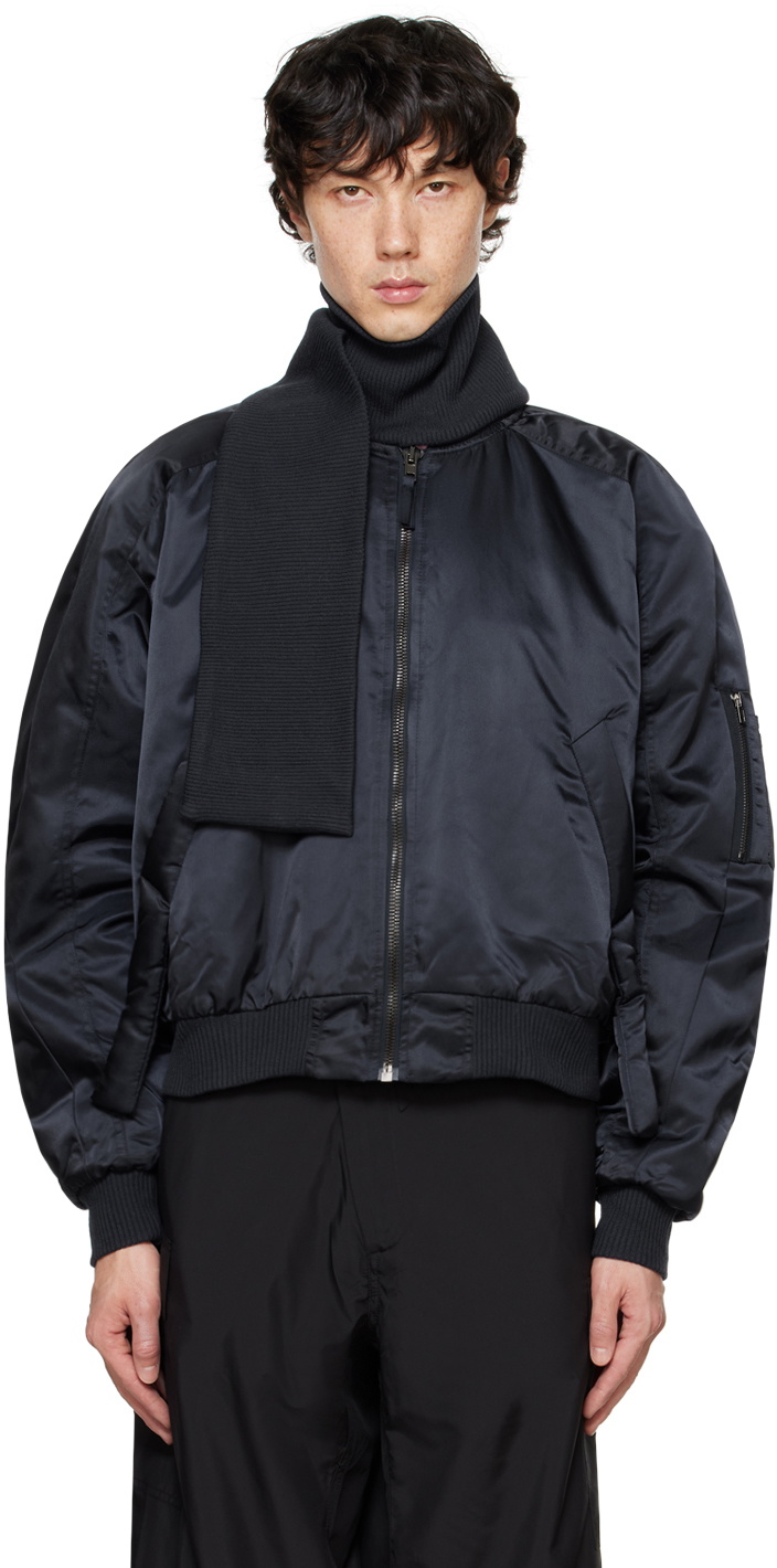 Ottolinger Navy Scarf Bomber Jacket Ottolinger