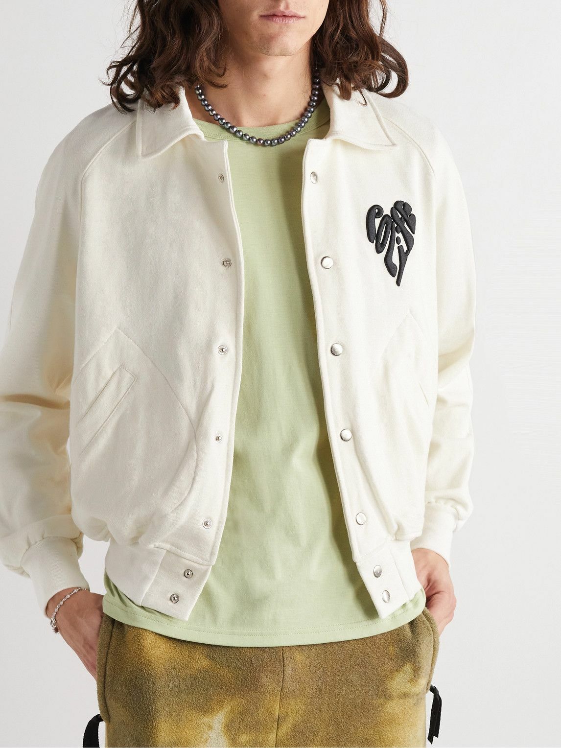 POLITE WORLDWIDE® - Logo-Embroidered Hemp and Cotton-Blend Jacket ...