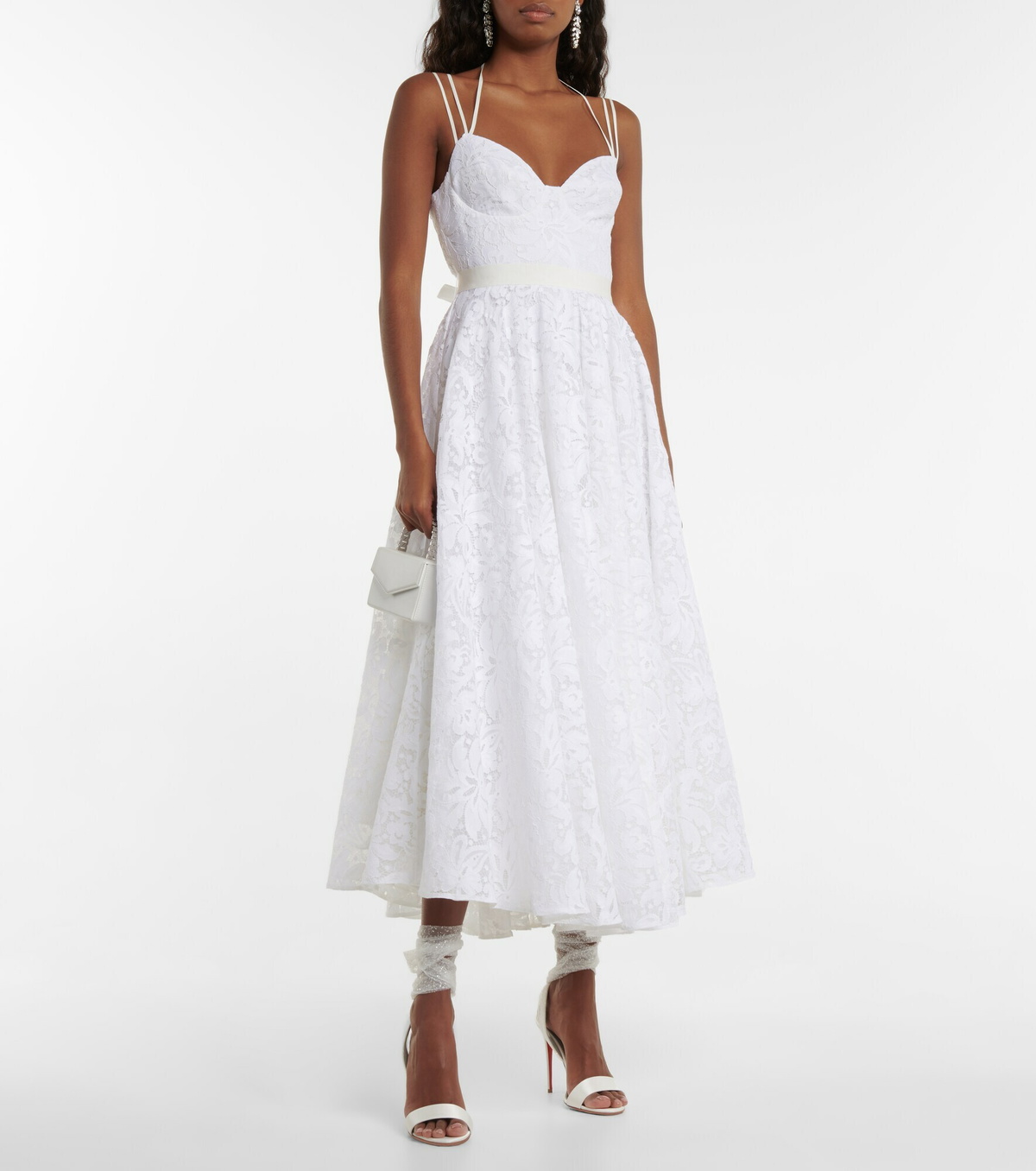 Christian Louboutin - Sandale du Désert 100 embellished satin crêpe ...