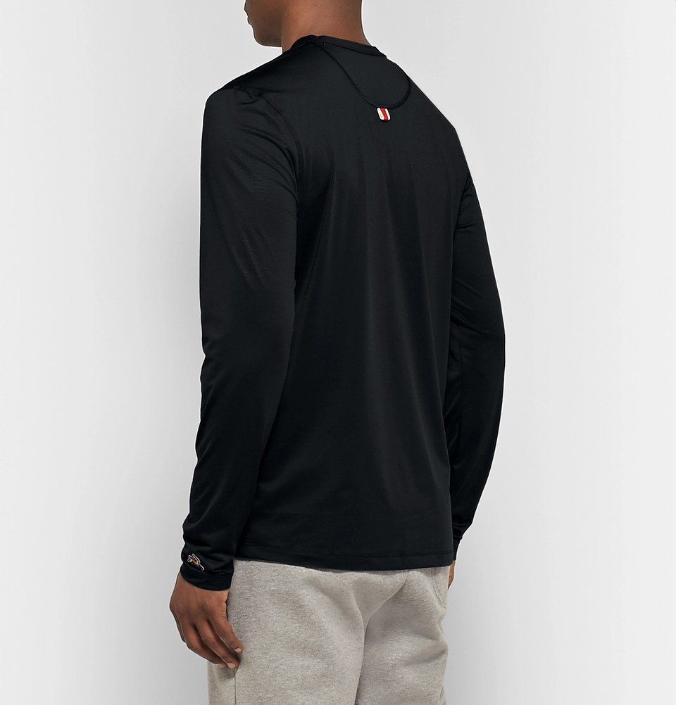 Tracksmith - Twilight Striped Stretch-Mesh T-Shirt - Black Tracksmith