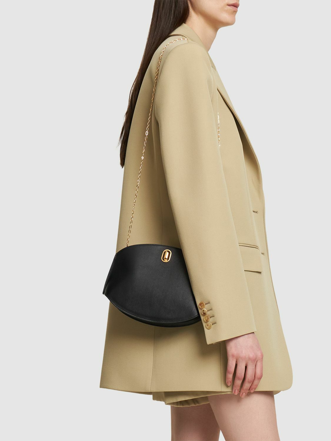 SAVETTE Tondo Chain Leather Shoulder Bag Savette