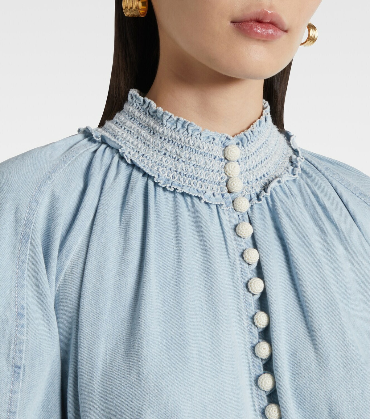 Zimmermann Ascension ruffled denim minidress Zimmermann