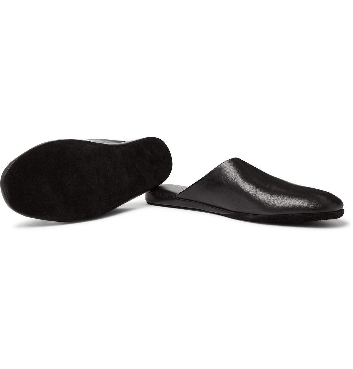 Santoni - Leather Slippers - Black Santoni