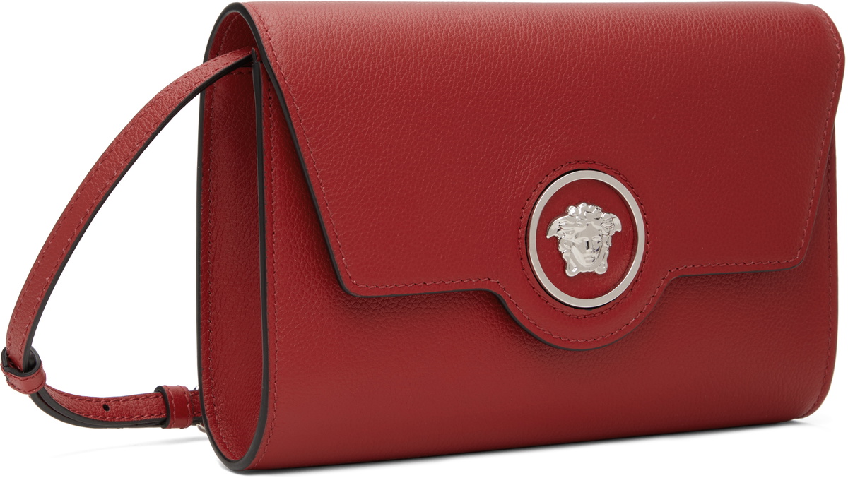 Versace Red Mini Calf Leather Bag Versace
