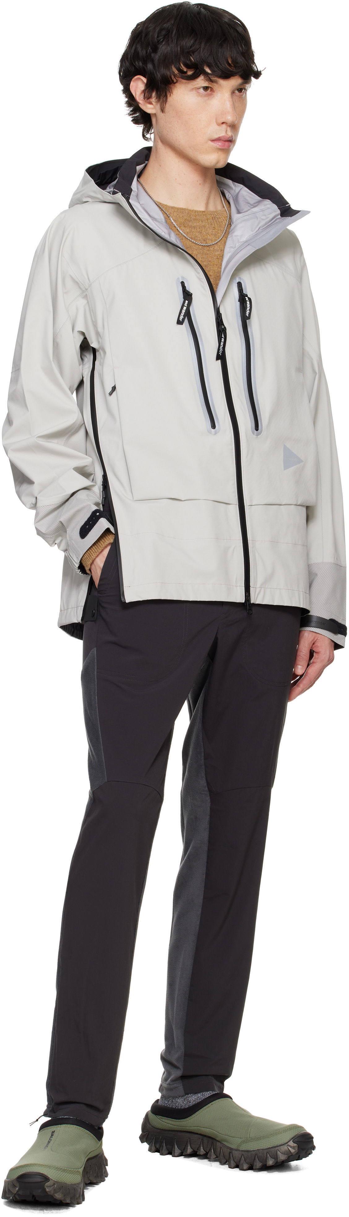 and wander Gray Pertex Shield Rain Jacket and Wander