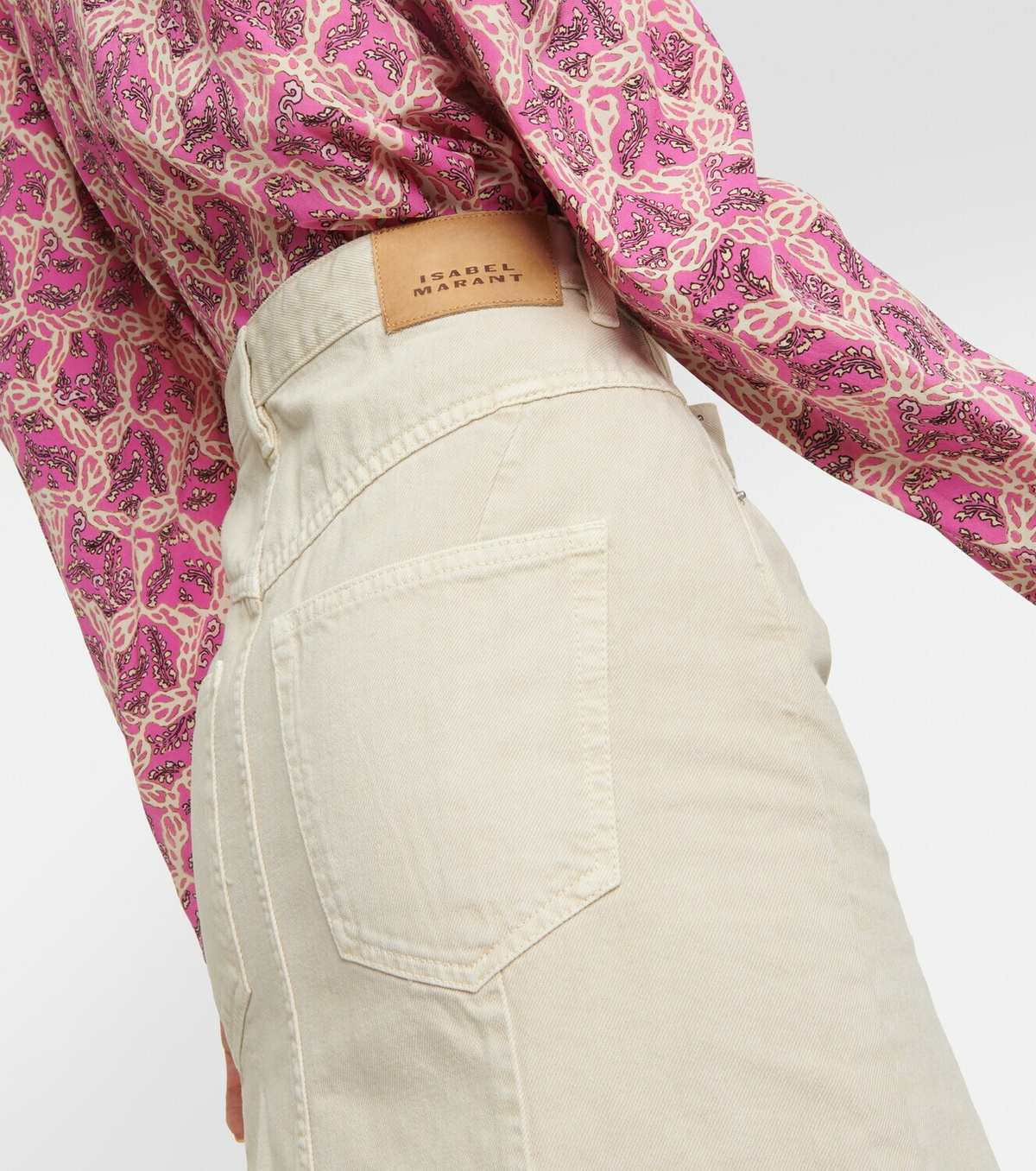 Isabel Marant Nyda denim midi skirt Isabel Marant