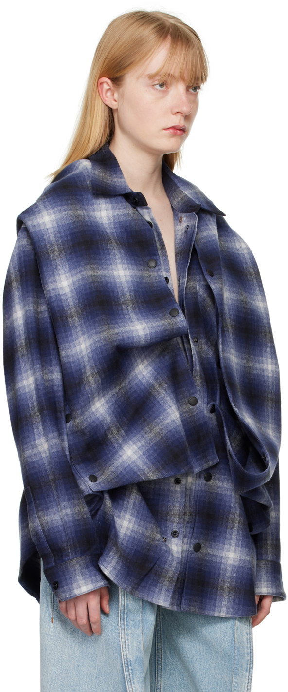Y/Project Blue Snap Off Shirt Y/Project