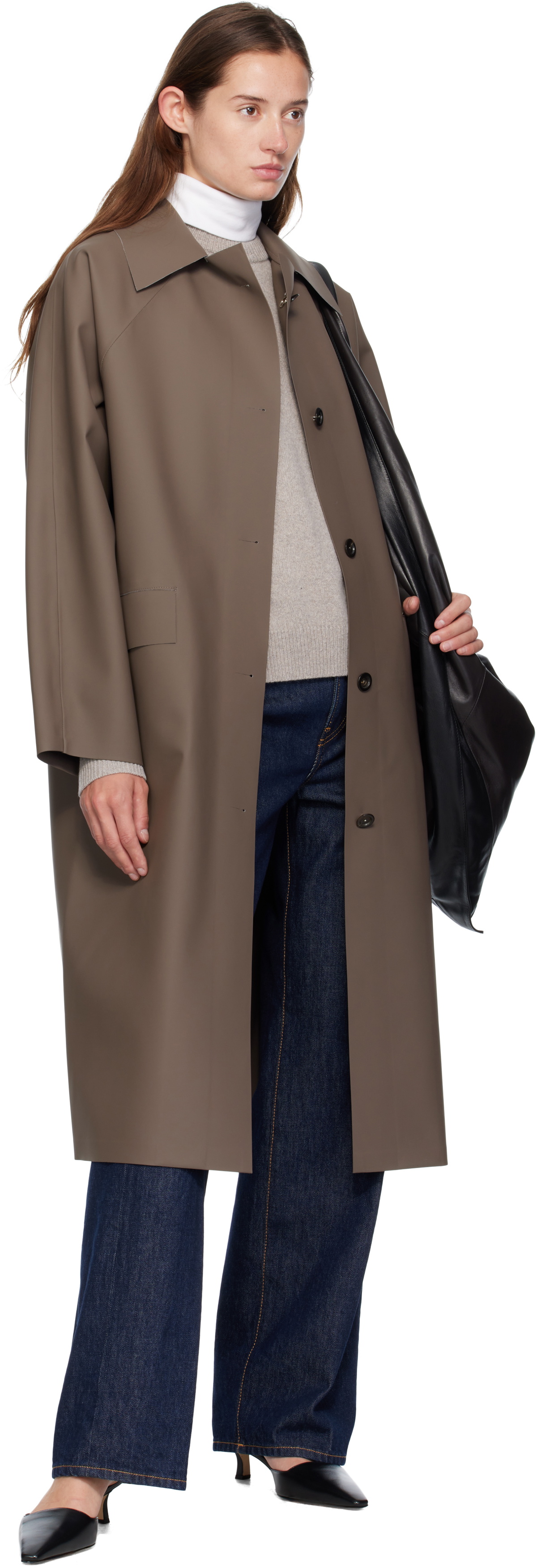 KASSL Editions Taupe Original Below Rubber Coat Kassl Editions