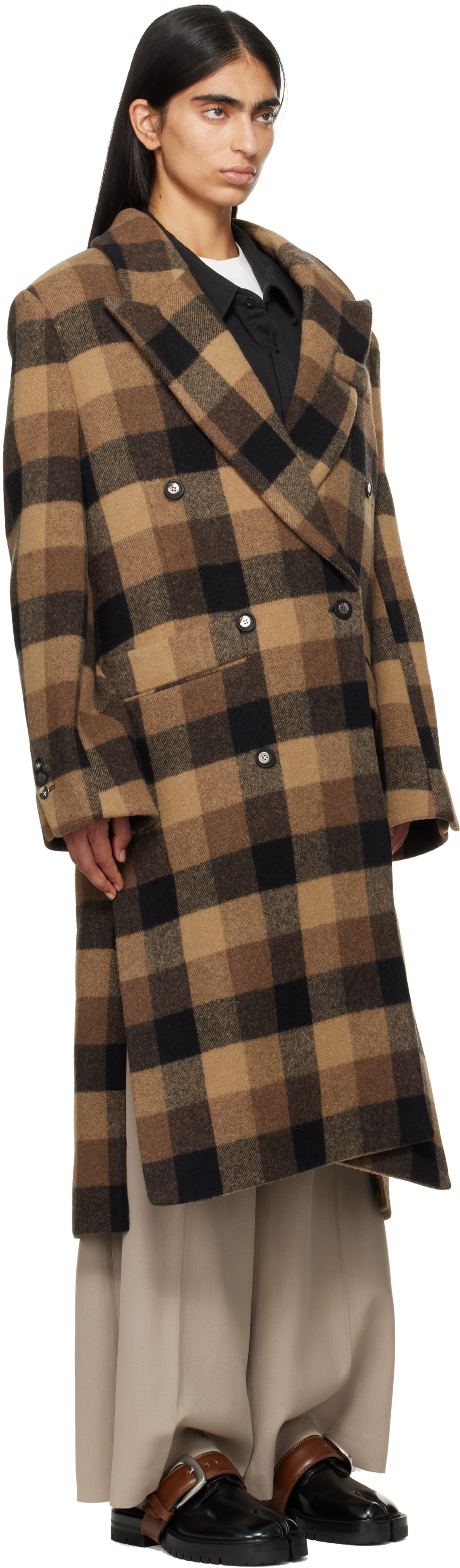 ADER error Brown Double-Breasted Coat ADER error