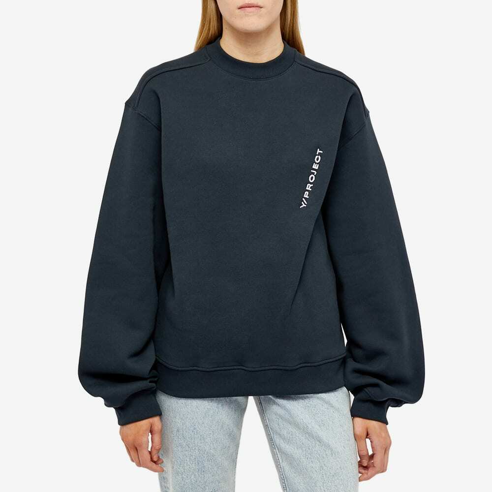 Y-Project Women's Pinched Logo Sweat in Navy Y/Project