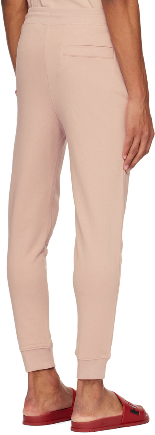 Hugo Pink Embroidered Lounge Pants Hugo Boss