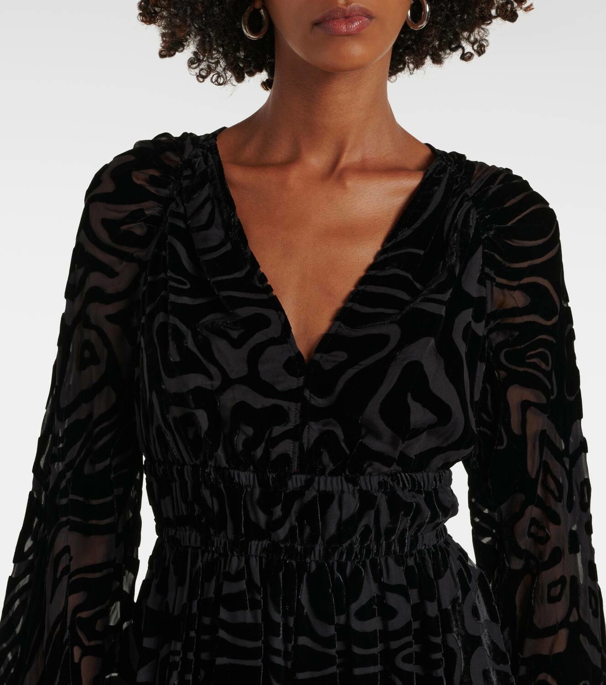 Ulla Johnson Elora velvet and mesh midi dress Ulla Johnson