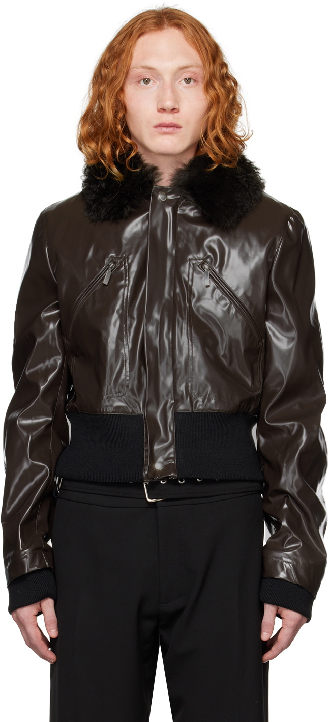 Maximilian Davis Brown Elijah Bomber Jacket Maximilian Davis