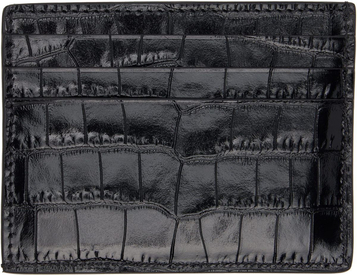 TOM FORD Black Exotic Line Card Holder TOM FORD