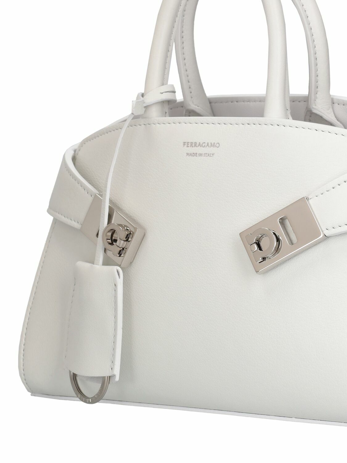 FERRAGAMO - Mini Hug Leather Top Handle Bag Salvatore Ferragamo