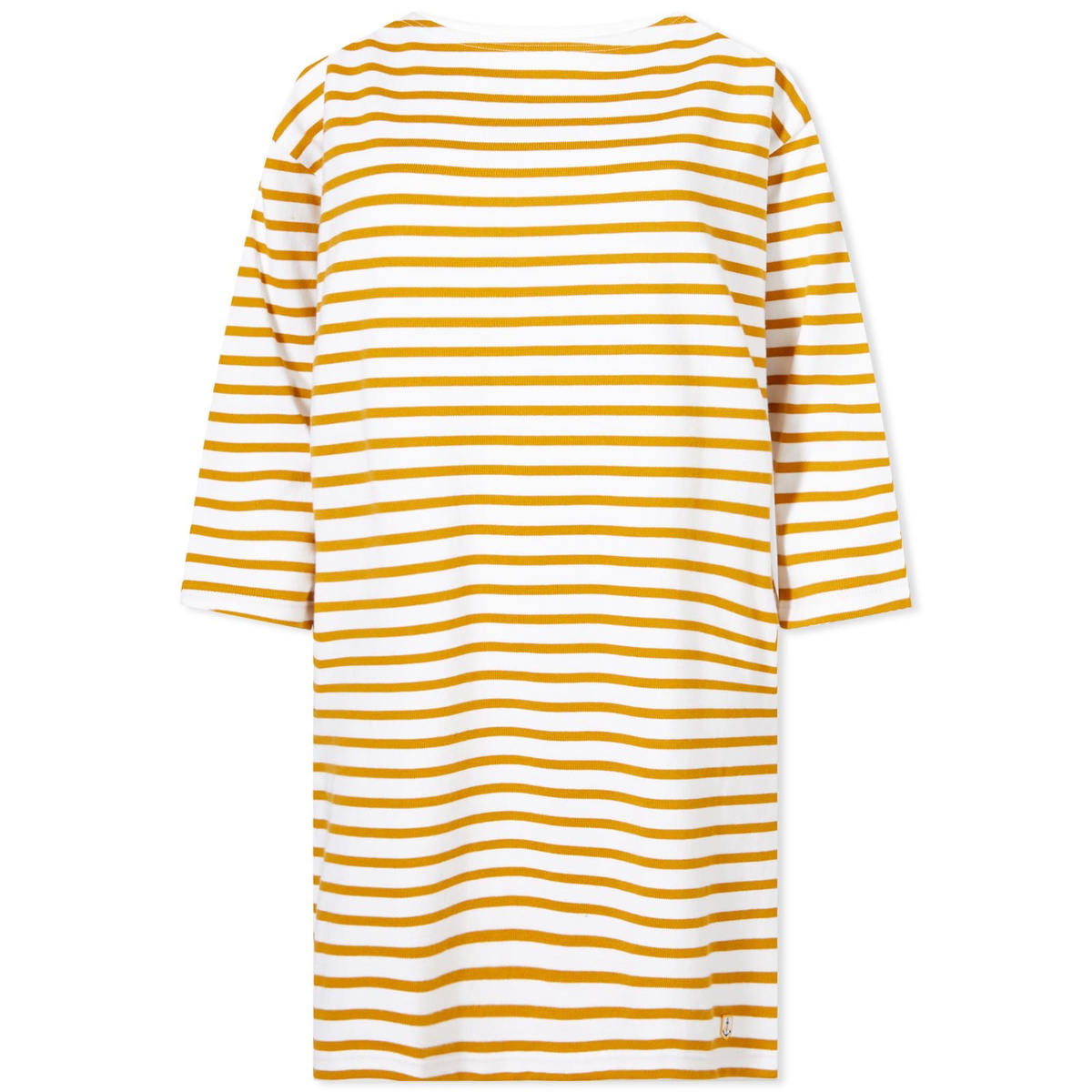 Armor-Lux Women's Stripe Dress in White/Curry Armor Lux