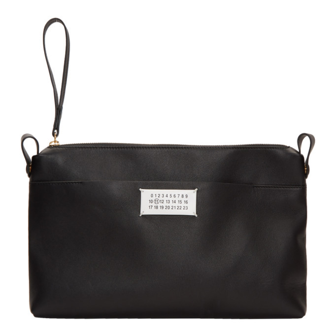 Maison Margiela Black Top Zip Pouch Maison Margiela