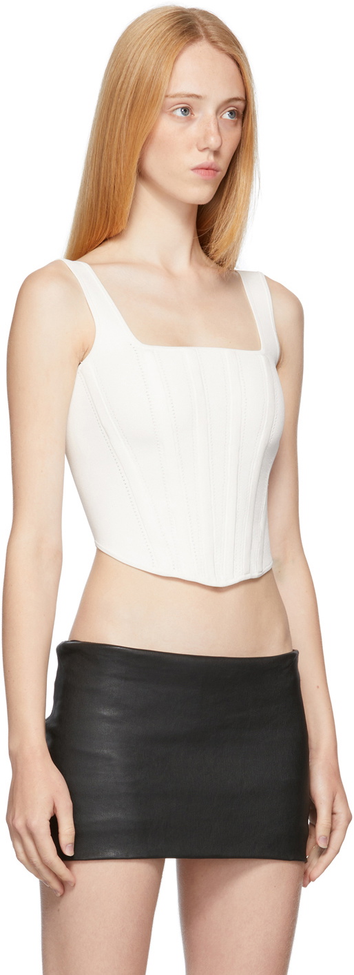 Dion Lee White Pointelle Long Sleeve Corset & Cardigan Dion Lee